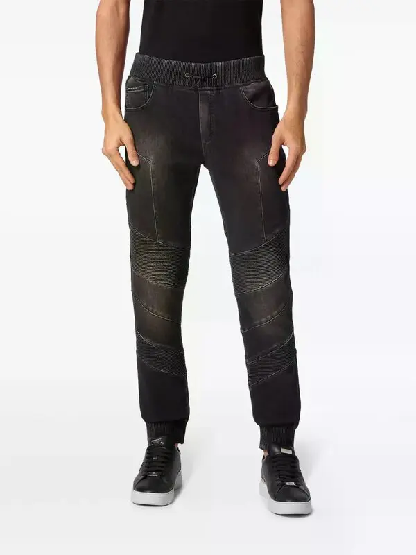 Philipp Plein Logo-appliqué Tapered Jeans