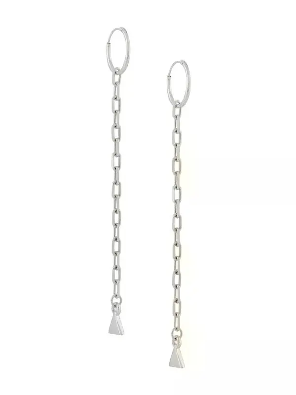 COUP DE COEUR Chain Hoop Earrings - Silver