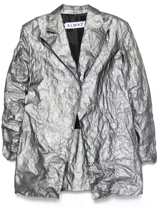 ALMAZ Lamé-effect Open-front Coat