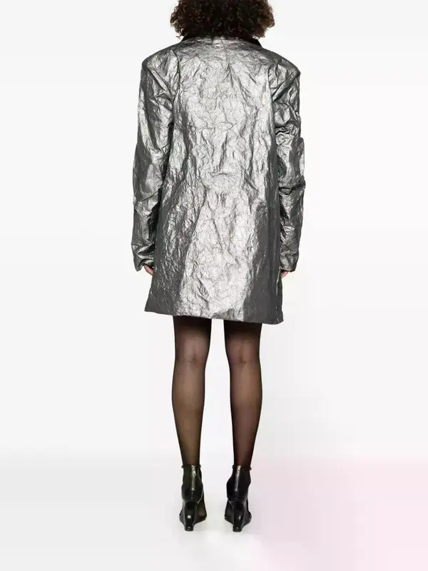 ALMAZ Lamé-effect Open-front Coat