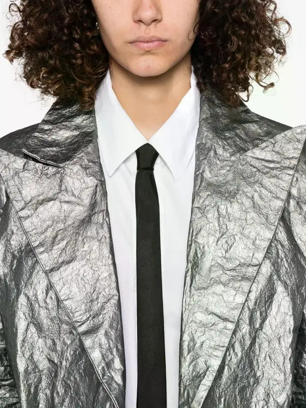 ALMAZ Lamé-effect Open-front Coat