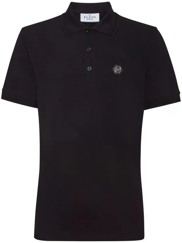 Philipp Plein Logo-patch Cotton Polo Shirt