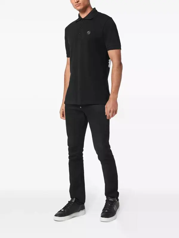 Philipp Plein Logo-patch Cotton Polo Shirt