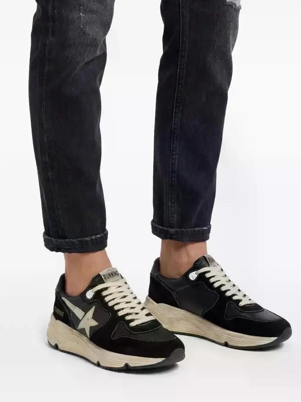 GOLDEN GOOSE Running Sole Panelled Sneakers - Black