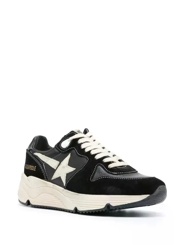 GOLDEN GOOSE Running Sole Panelled Sneakers - Black