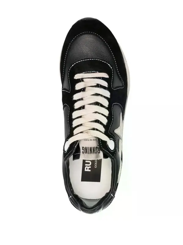 GOLDEN GOOSE Running Sole Panelled Sneakers - Black