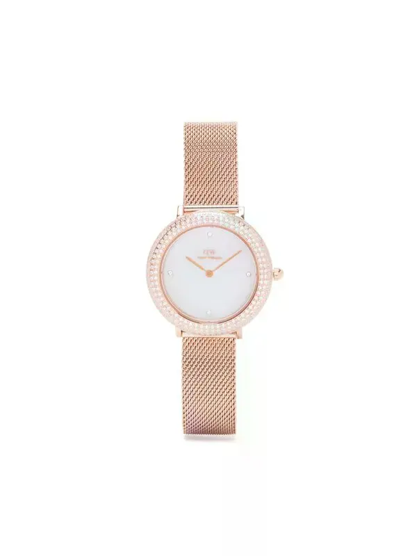 DANIEL WELLINGTON 32mm Crystalline Bezel Melrose Watch - White