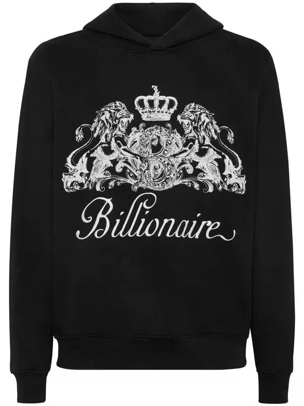 BILLIONAIRE Logo-print Cotton Hoodie