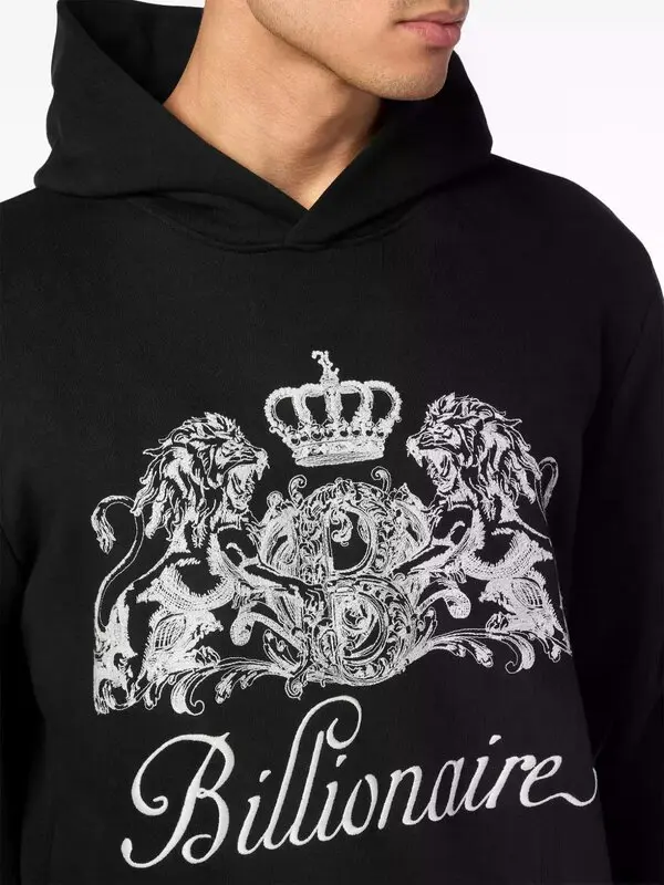 BILLIONAIRE Logo-print Cotton Hoodie