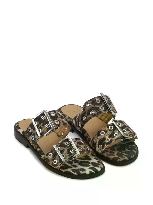 GANNI Buckle Sandals - Brown