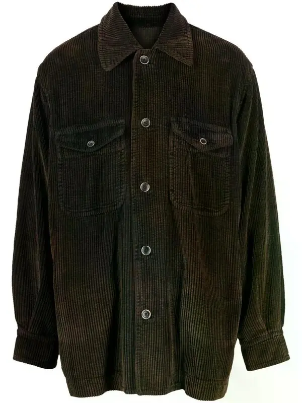UMA WANG Corduroy Button-up Shirt Jacket - Brown