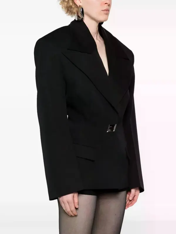 Attico Single-breasted Maxi-shoulders Blazer