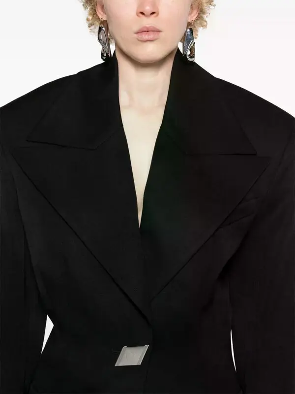 Attico Single-breasted Maxi-shoulders Blazer