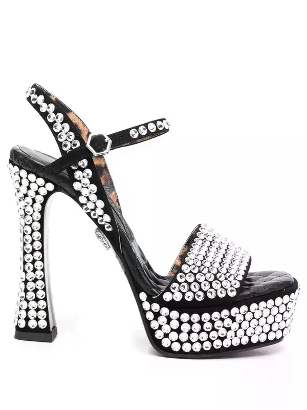 Philipp Plein Strass Crystal-embellished 140mm Sandals