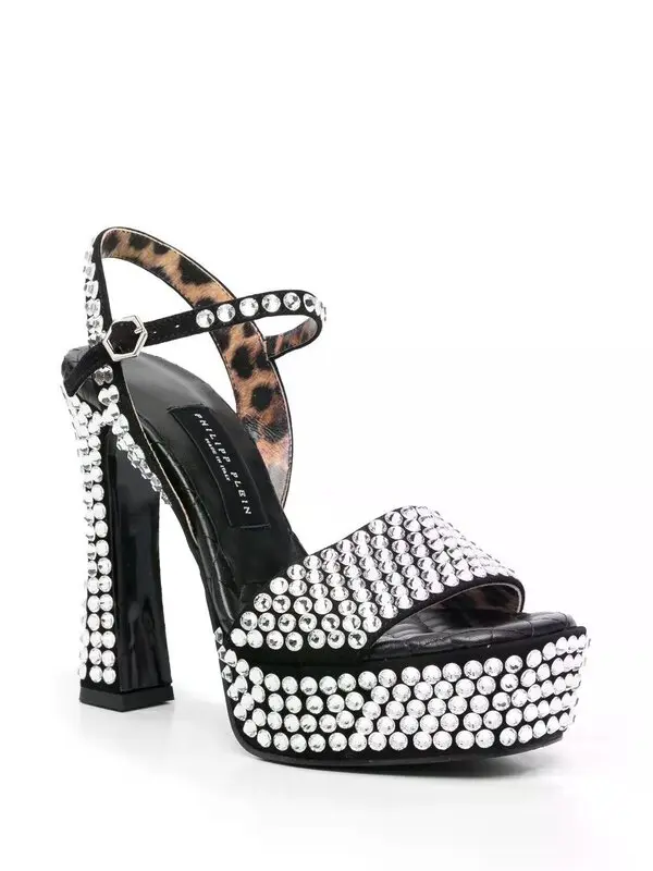 Philipp Plein Strass Crystal-embellished 140mm Sandals