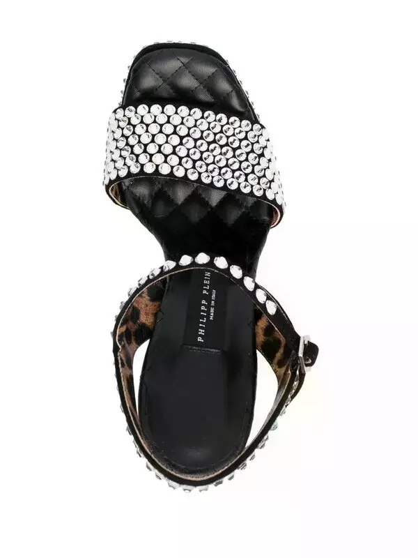 Philipp Plein Strass Crystal-embellished 140mm Sandals