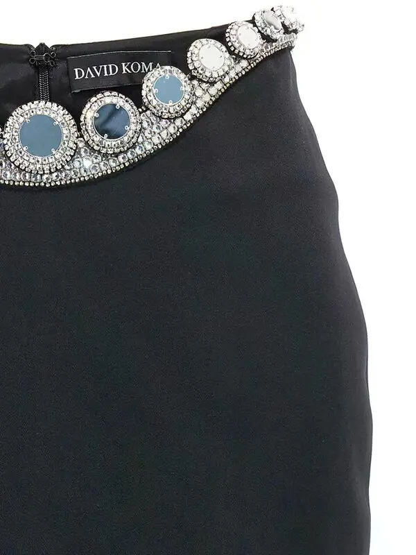 David Koma Rhinestone-embellished Pencil Skirt