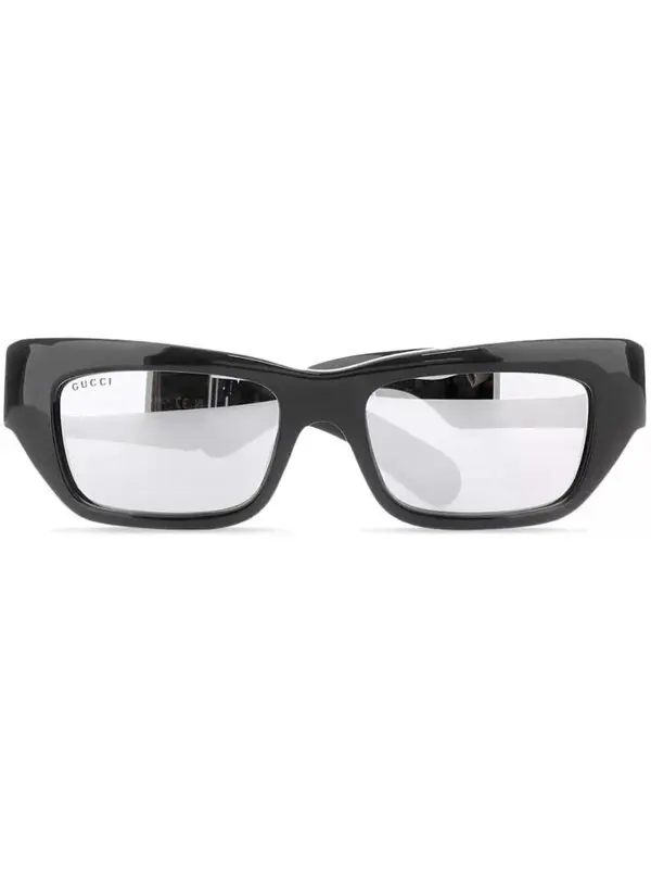 Gucci Rectangle-frame Sunglasses - Black