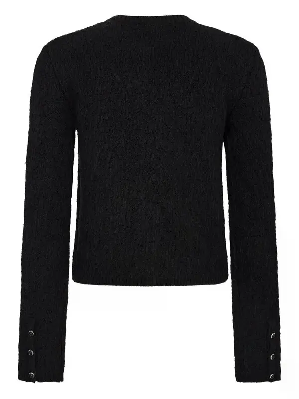 Rabanne Textured Button-up Cardigan With Patch Pockets