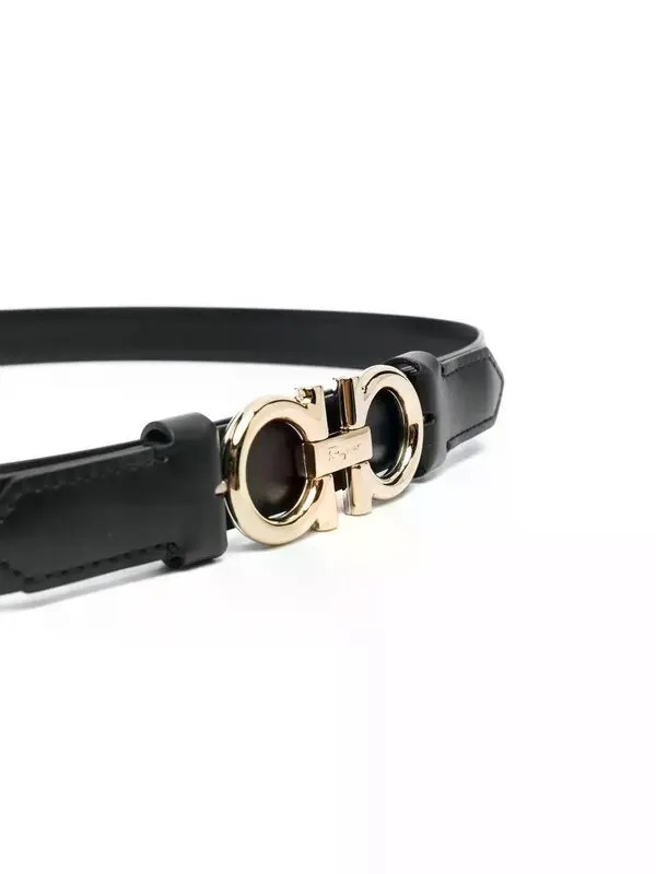 FERRAGAMO Gancini Buckle Leather Belt