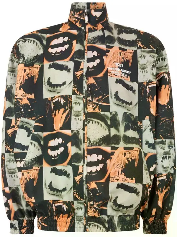 Gcds Lips Print Oversized Jacket - Black