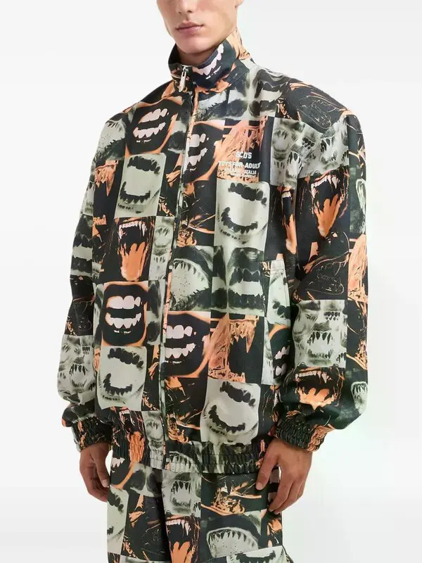 Gcds Lips Print Oversized Jacket