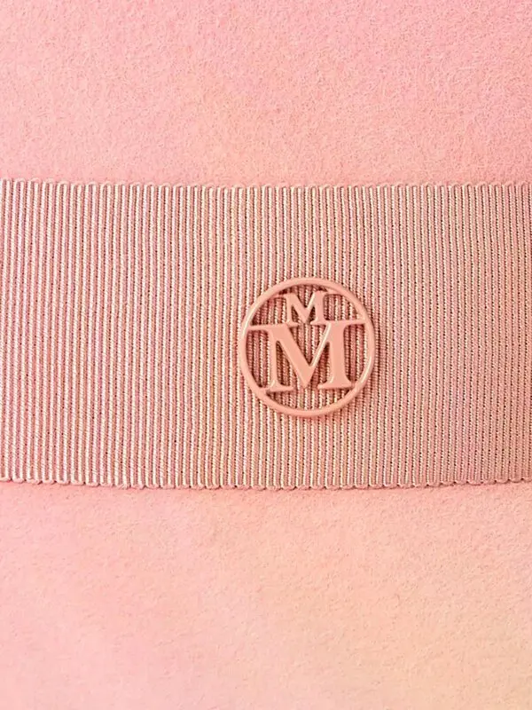 MAISON MICHEL Andre Logo Plaque-detail Wool Fedora - Pink