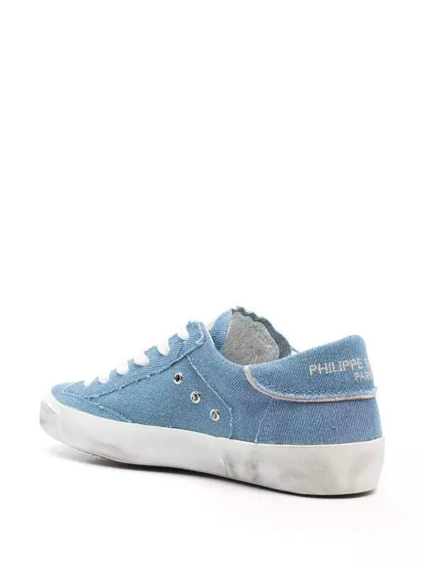 Philippe Model Prsx Distressed Denim Sneakers