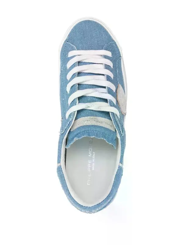 Philippe Model Prsx Distressed Denim Sneakers