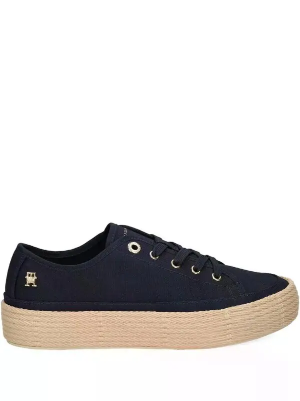 Tommy Hilfiger Canvas Platform Lace-up Sneakers