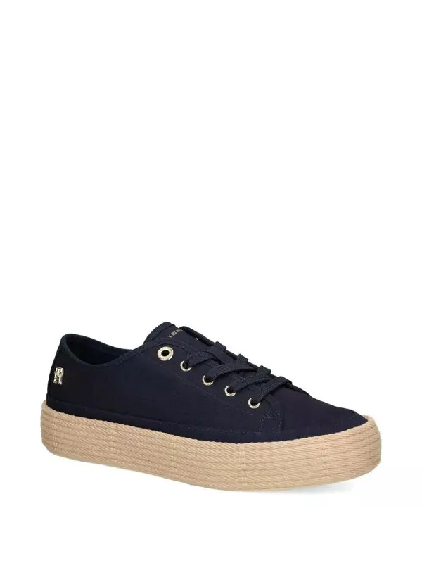 Tommy Hilfiger Canvas Platform Lace-up Sneakers