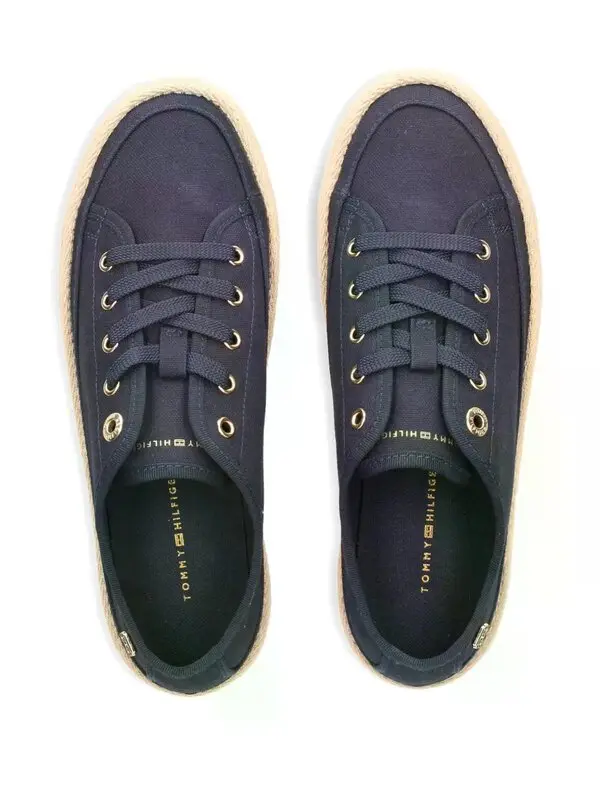 Tommy Hilfiger Canvas Platform Lace-up Sneakers