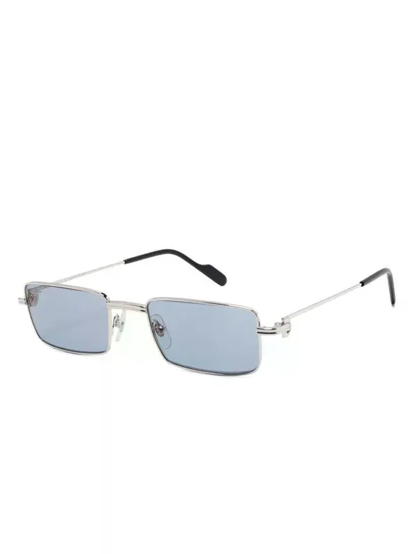 Cartier Rectangle-frame Sunglasses - Silver