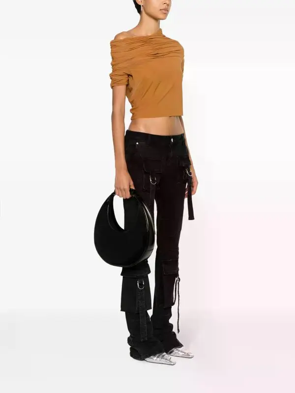 Staud Moon Leather Shoulder Bag