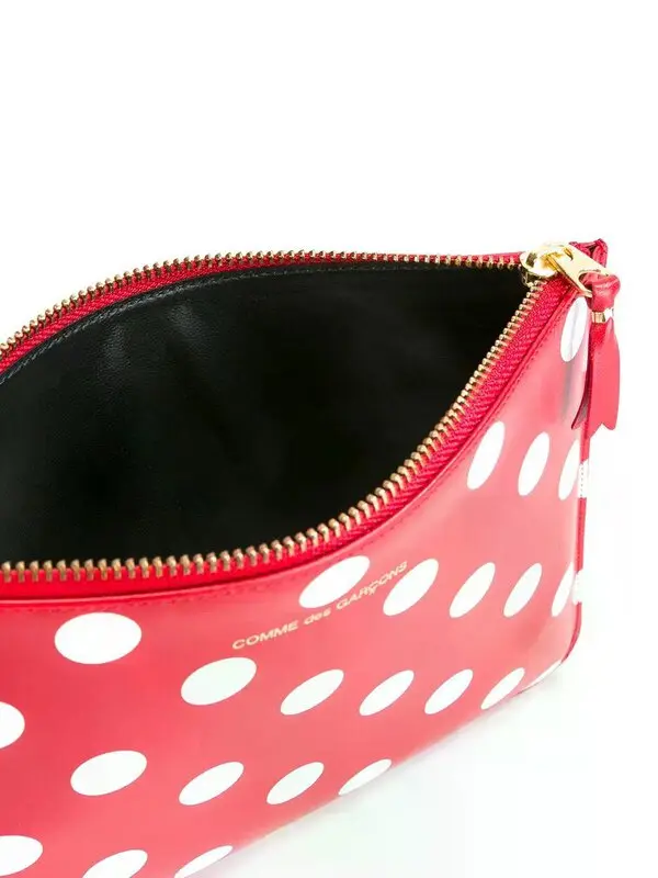 Comme Des Garçons Polka Dot-print Wallet - Red