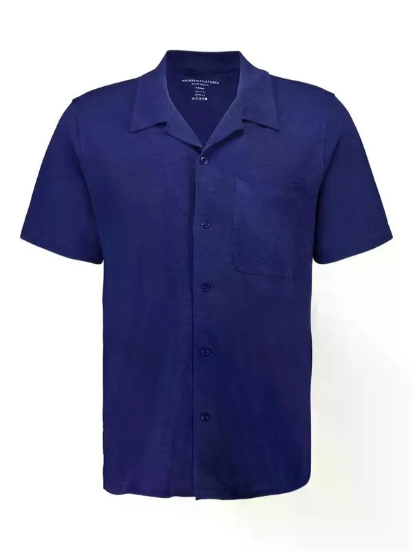 Majestic Filatures Short-sleeve Button-up Shirt - Blue