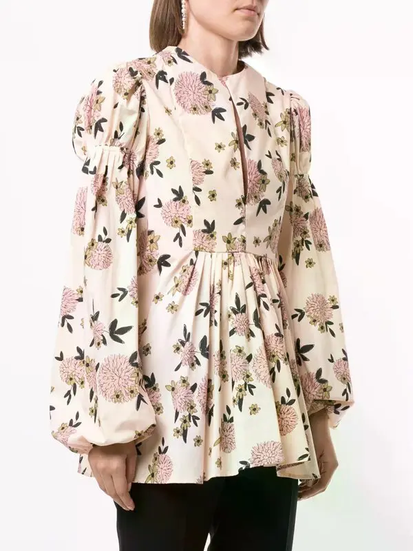MACGRAW Hibernation Floral Print Blouse