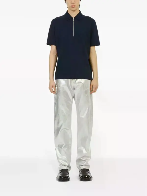 FERRAGAMO Half-zip Cotton Polo Shirt