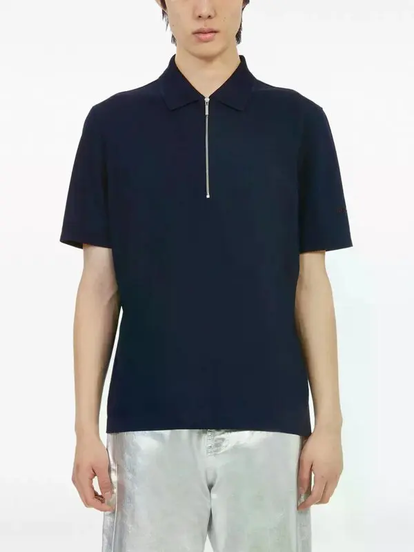 FERRAGAMO Half-zip Cotton Polo Shirt