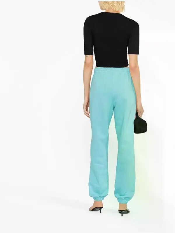 ROTATE BY BIRGER CHRISTENSEN Logo Print Cotton Track Pants