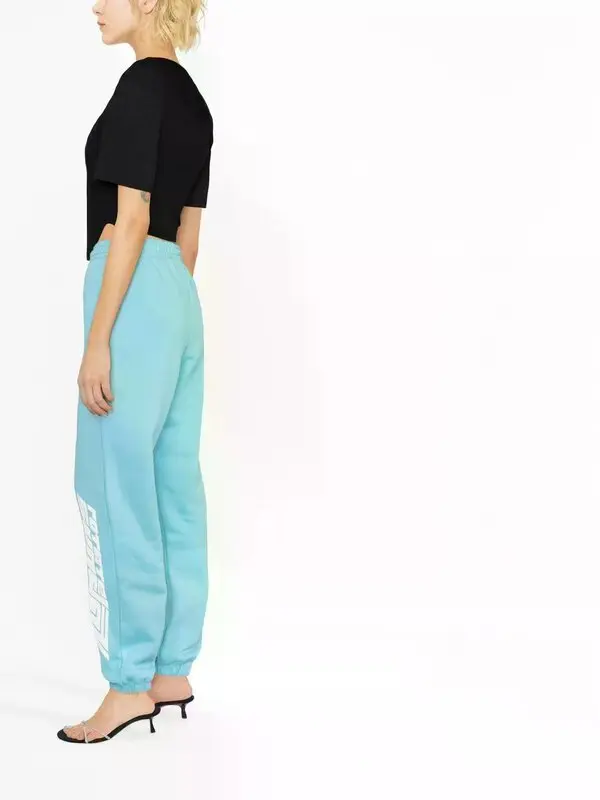 ROTATE BY BIRGER CHRISTENSEN Logo Print Cotton Track Pants