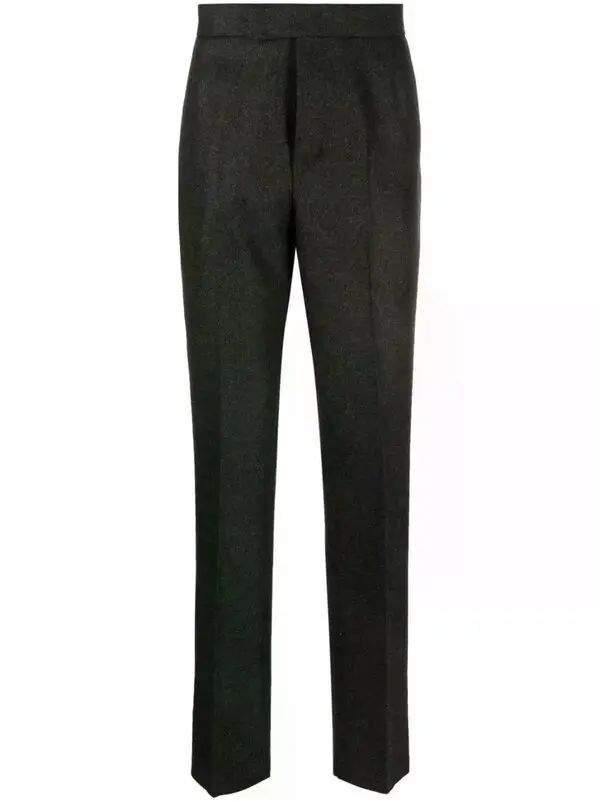 Thom Browne Straight-leg Wool Trousers - Green