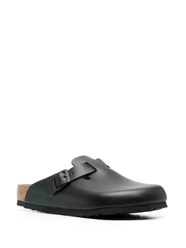 BIRKENSTOCK Boston Buckle-embellished Slippers - Black
