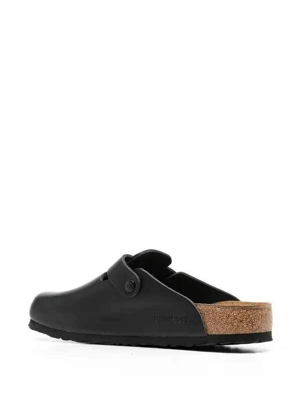 BIRKENSTOCK Boston Buckle-embellished Slippers - Black