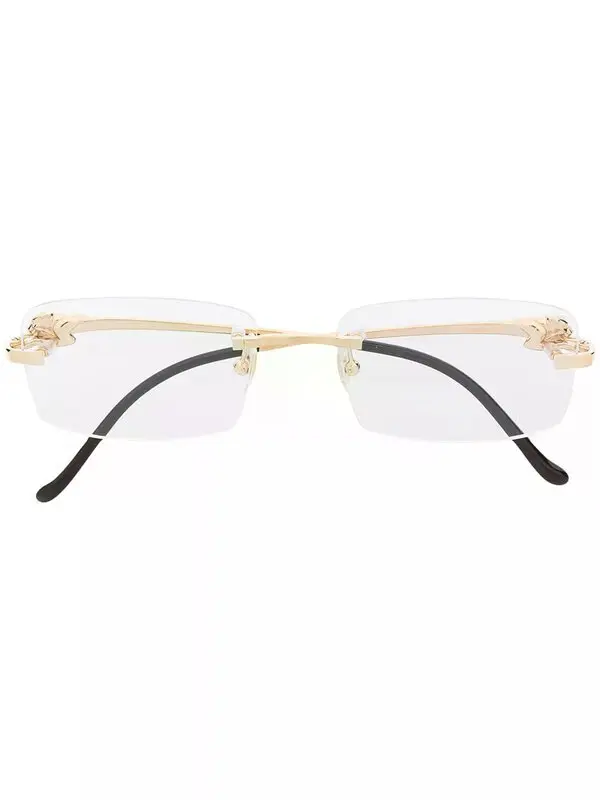 Cartier Rectangle Frame Eyeglasses - Gold