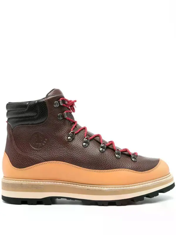 Moncler Peka Trek Leather Hiking Boots - Brown