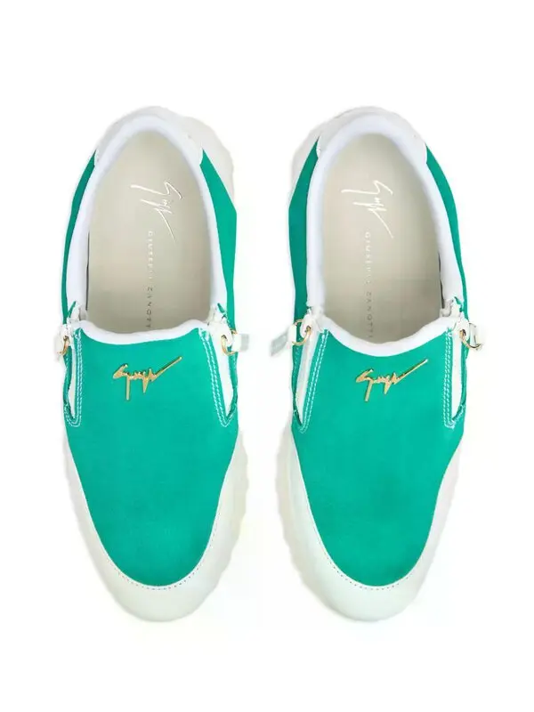 GIUSEPPE ZANOTTI Ilde Run Suede Sneakers - Green
