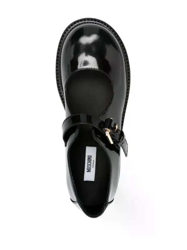 Moschino Leather Mary Jane Flats With Buckle