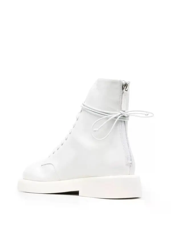 Marsèll Gommello Leather Combat Boots - White