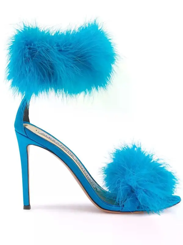 Alexandre Vauthier Veronica 105mm Feather-detailing Sandals